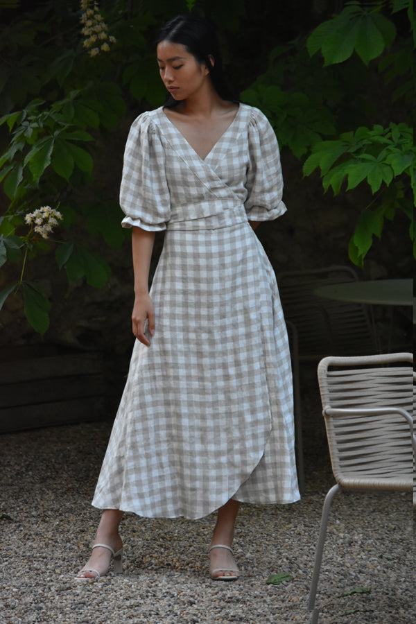 Our Lea Linen Provence Dress in White or Vichy – Luxe Provence